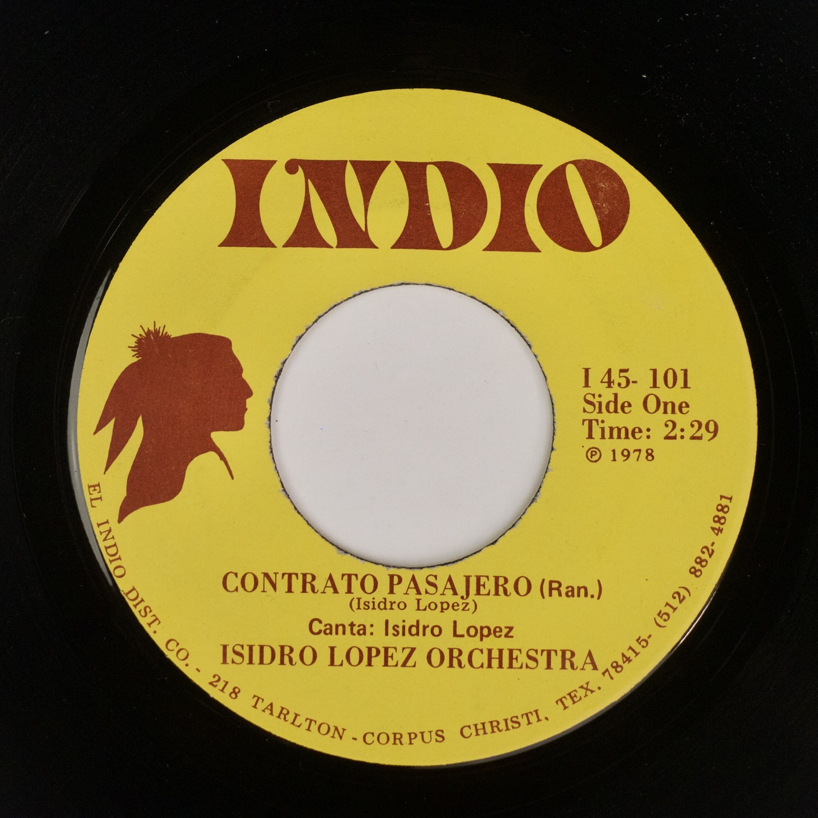 ISIDRO LOPEZ: Chivirico US Indio Tex Mex Latin Cumbia 45 HEAR | eBay