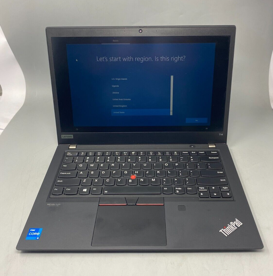 Lenovo Thinkpad T14 G1 14" i5-10310U 1.7GHz 16GB DDR4 256GB SSD Black ...