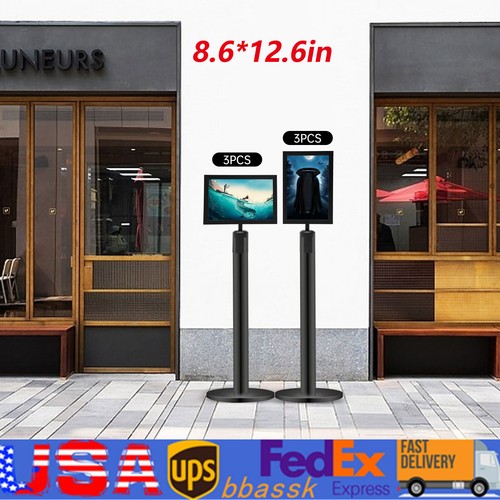 6 Pcs Sign Holder Double Sided Sign Frame Poster Display 8.6*12.6inch ...