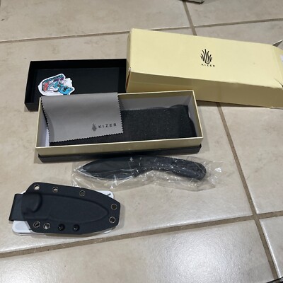 Kizer Baby Fixed Blade Knives with Sheath Black G10 handle+154CM blade ...