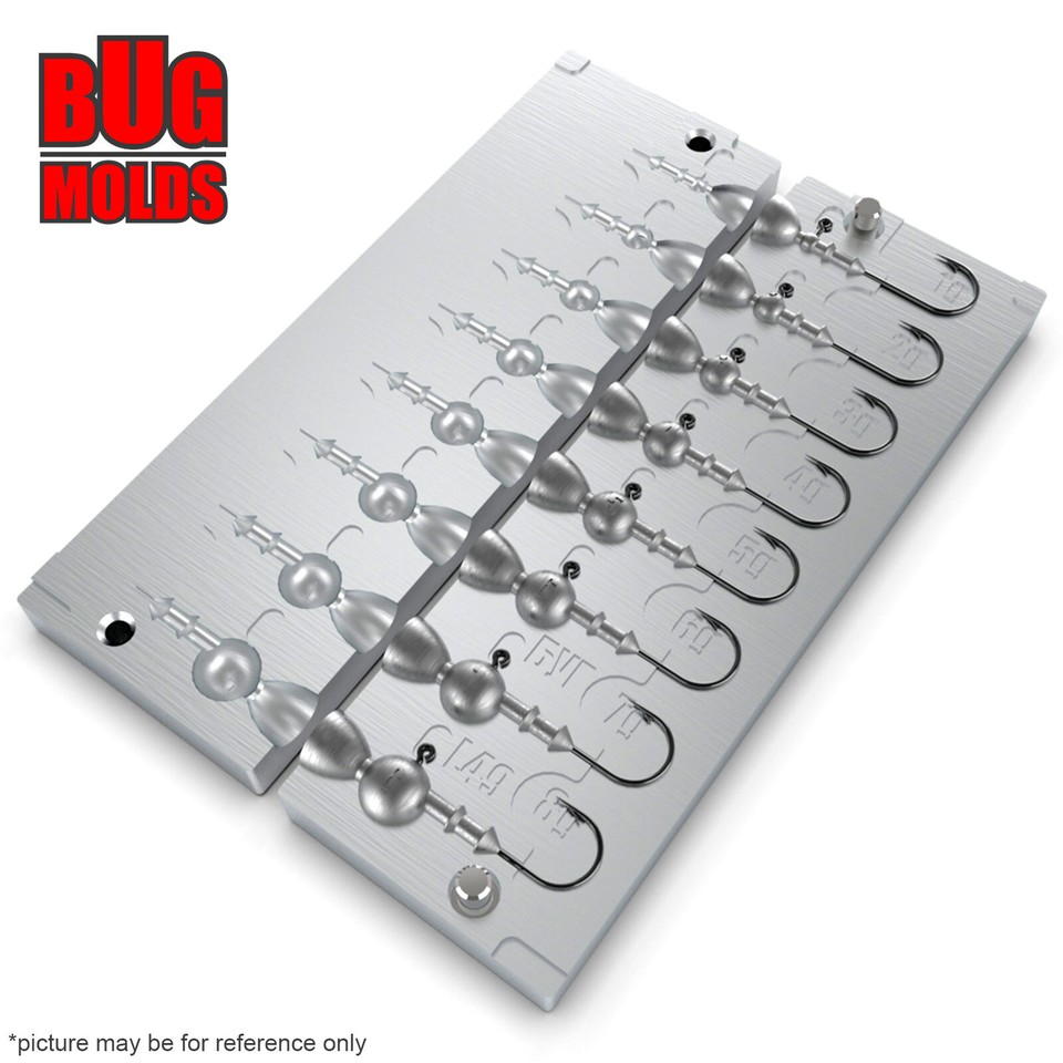 FishingSinkerMold AluminiumFishingMold Lure making Lead Molds Jig Bait ...