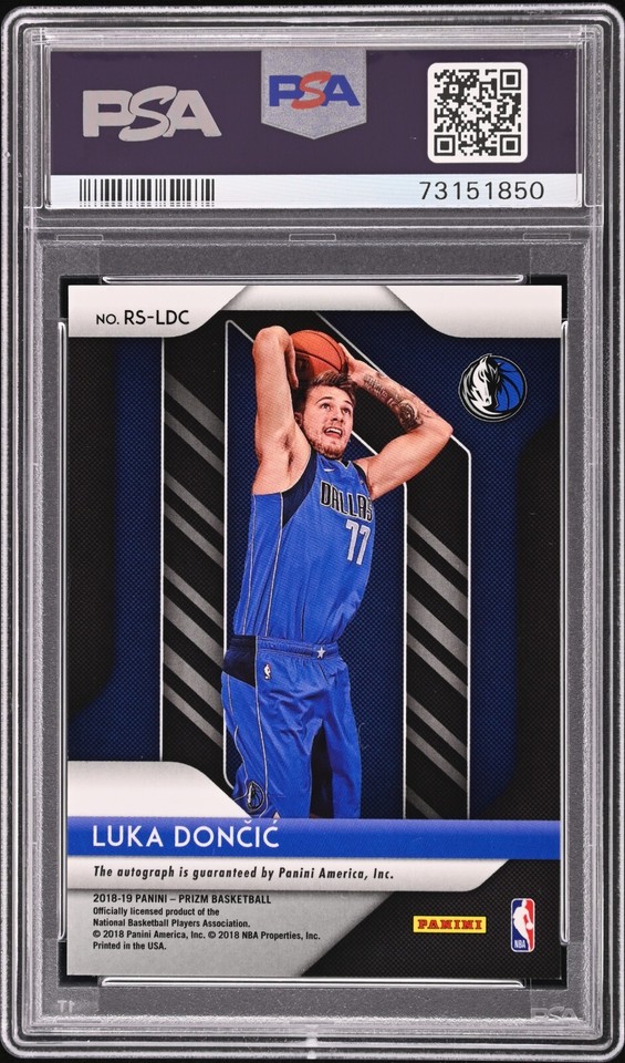 2018-19 Panini Prizm Luka Doncic Rookie Signatures PSA 10 Auto 10 NB | eBay