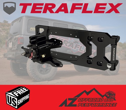 TeraFlex Alpha HD Hinged Spare Tire Carrier & Adjustable Mount for Jeep ...
