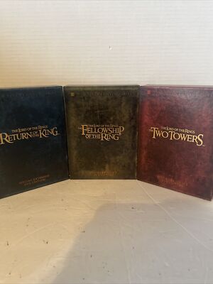The Lord Of The Rings Box Sets DVDs 3 Return King Fellowship 2 Towers ...