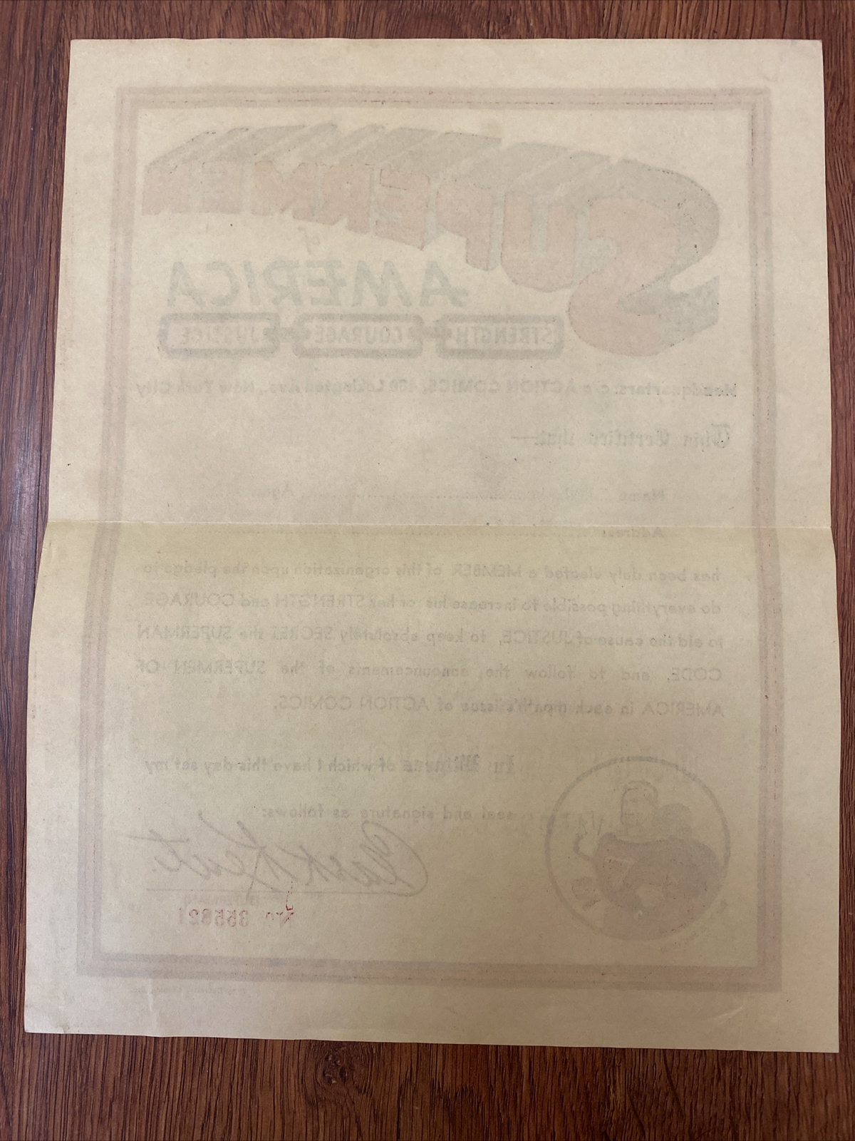 Supermen Of America Club Member Certificate Letter & Envelope #355821 ...