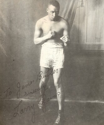 LARRY GAINS Signed Photograph - EMPIRE HEAVYWEIGHT BOXING CHAMPION ...