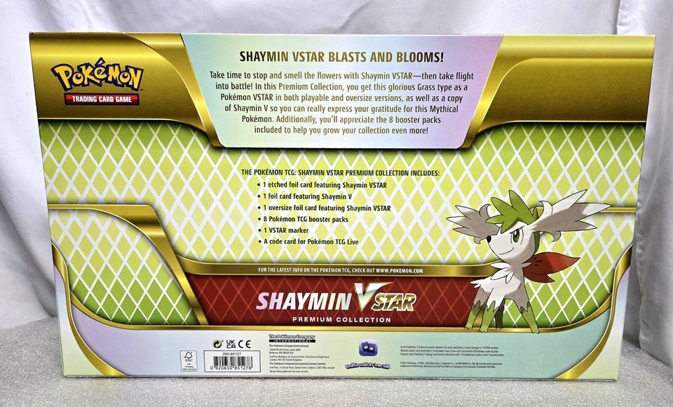 SHAYMIN V Star Premium Collection Box Pokémon TCG Factory Sealed 2022 ...