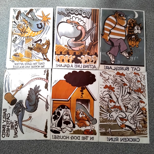 6 x WEG (William Ellis Green) Cartoonist - Cartoon Iron-On Transfers | eBay