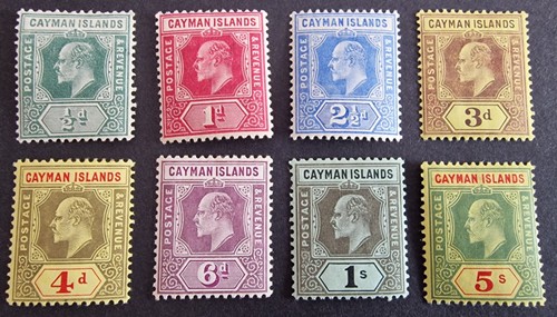 Cayman Islands KEVII 1907-09 Wmk Multi Script Set to 5s SG25-32 Mint ...