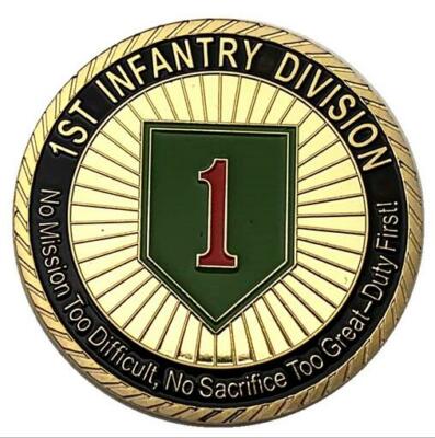 US Military Army 1st Infantry Division Duty First Challenge Coin ...