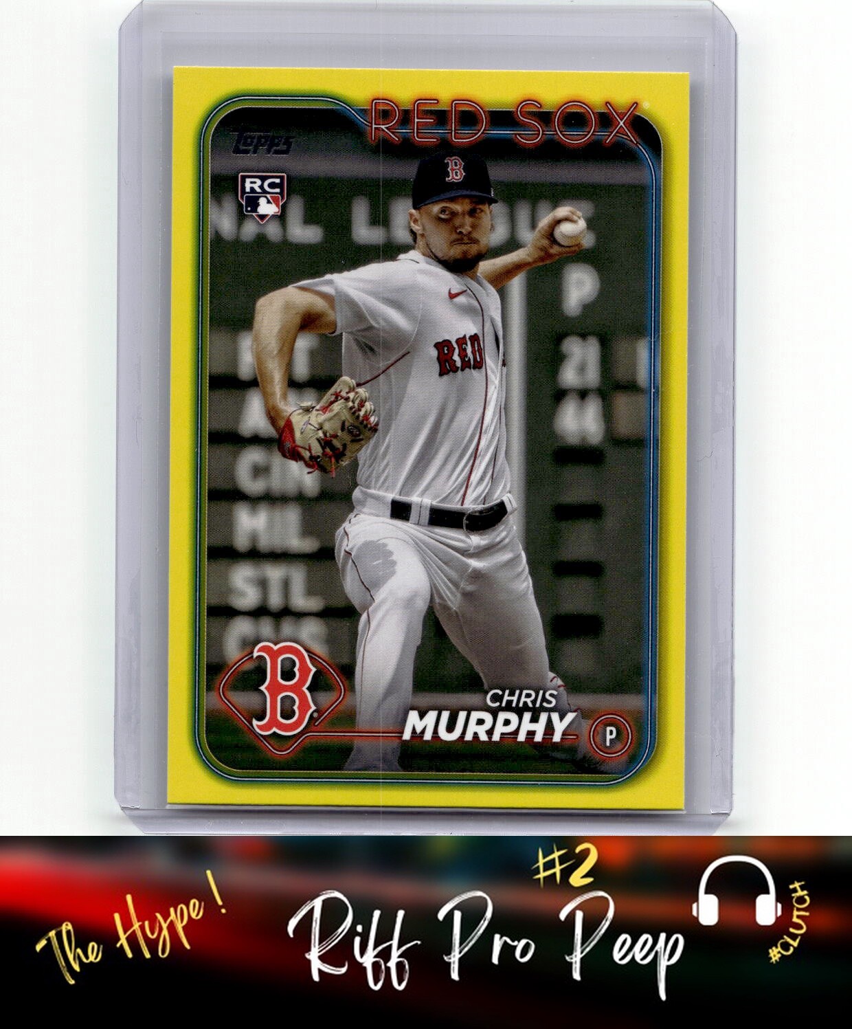 2024 Topps Series 1 Chris Murphy Rookie RC Red Sox Yellow Parallel #73 ...