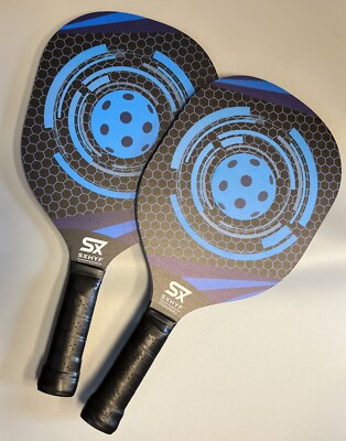 SX SXHYF Pickleball Racket Paddle Set of 2 Blue and Black NEW! | eBay