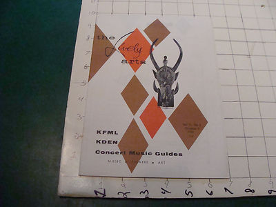 Original THE LIVELY ARTS, kfml, kden, concert music guides, Oct. 5 ...