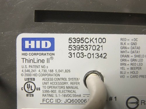 HID THINLINE II 5395CK100 CARD READER Black 3103-01342 | eBay