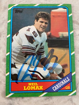 Neil Lomax Signed ST. LOUIS CARDINALS Card 1986 Topps | eBay
