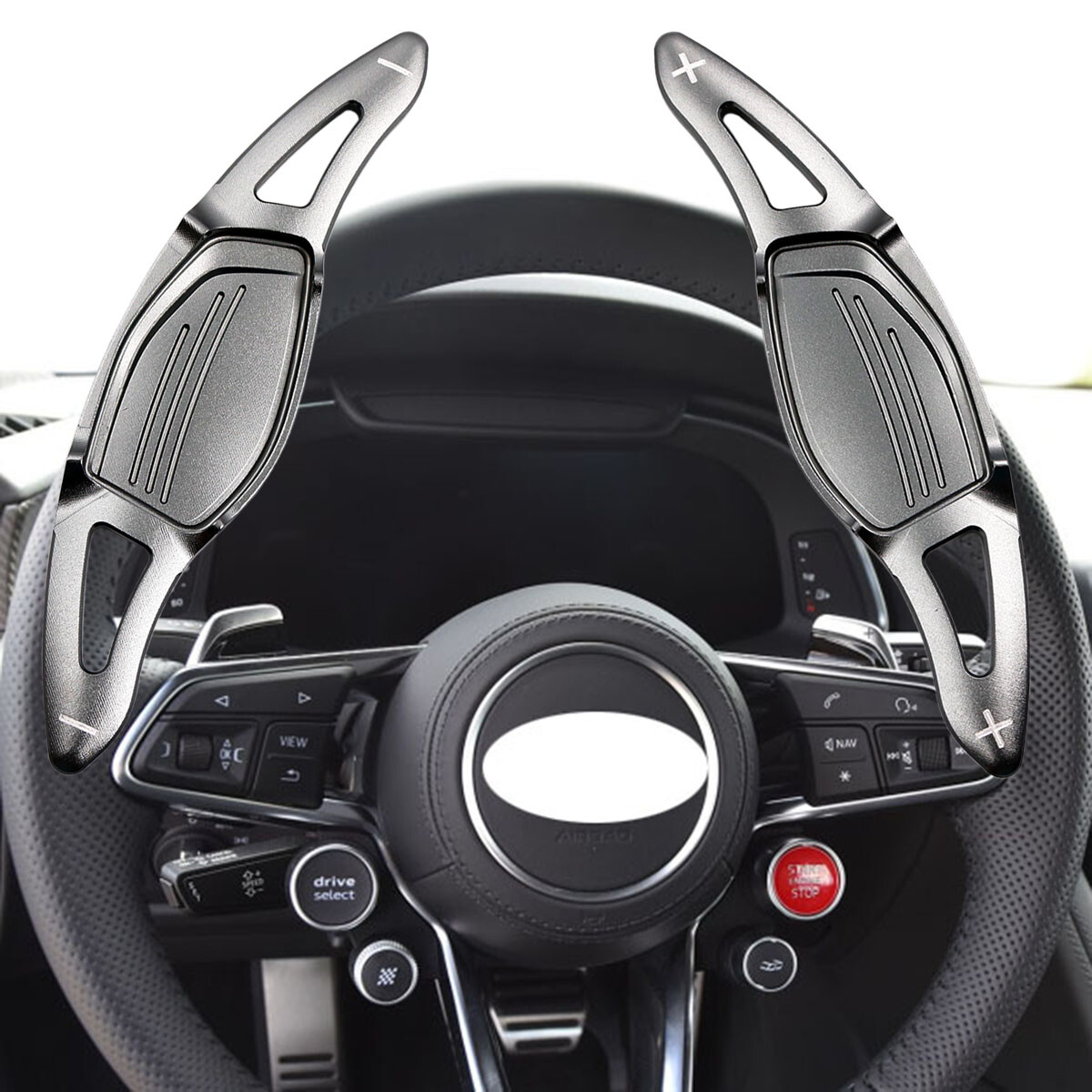 For Audi TT RS R8 RS3 RS4 RS5 Gear Shifter Steering Wheel Shift Paddle ...