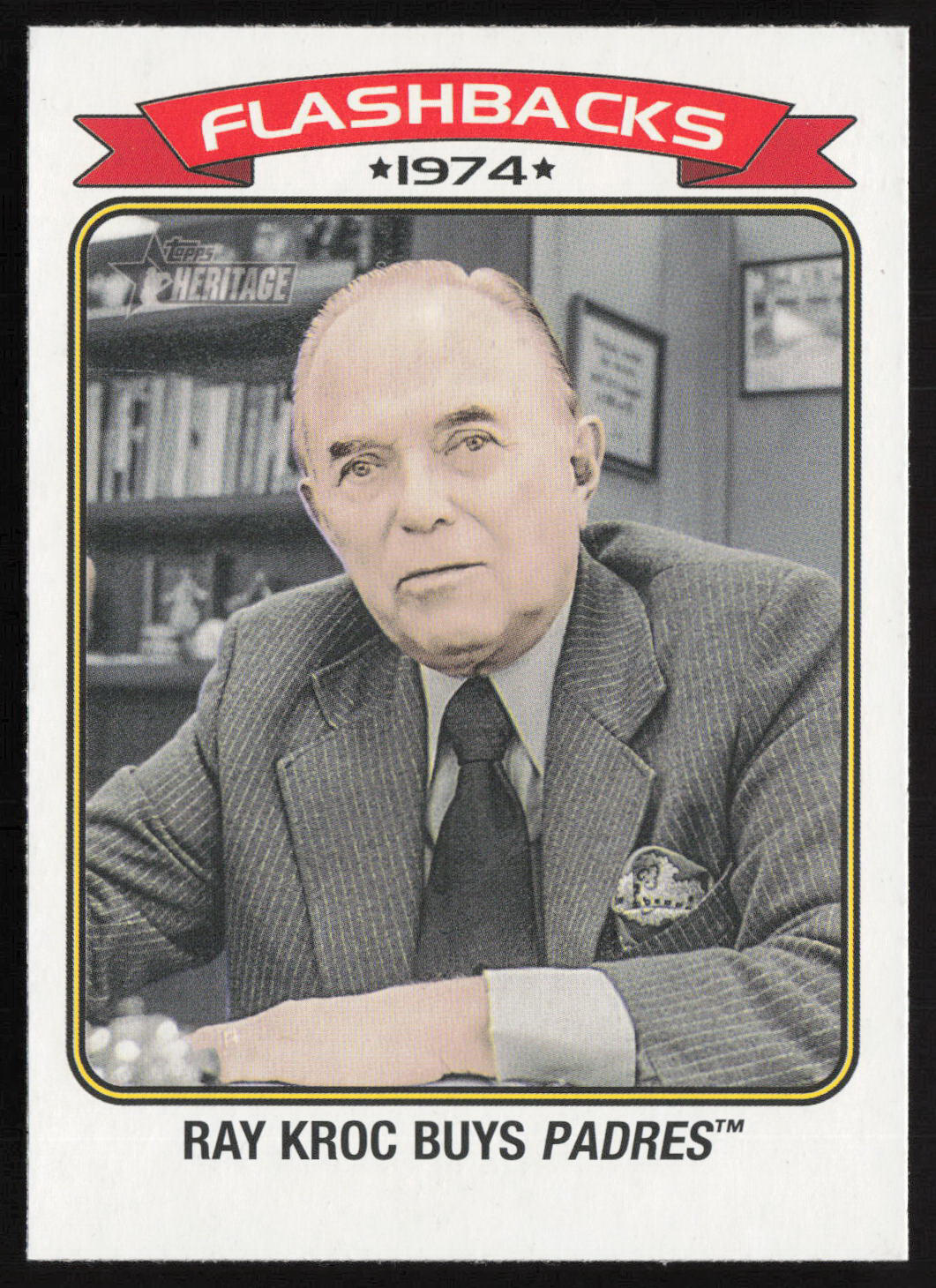 2023 Topps Heritage News Flashbacks Ray Kroc Buys Padres #NF-4 San ...
