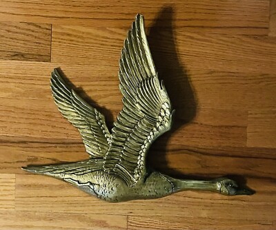 VINTAGE CANADIAN GEESE SYROCO BROWN WALL ART MCM COTTAGE CORE CABIN ...