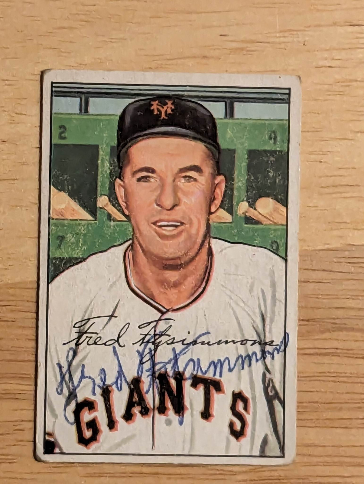 FRED FITZSIMMONS SIGNED AUTOGRAPHED 1952 BOWMAN CARD # 234 NEW YORK ...
