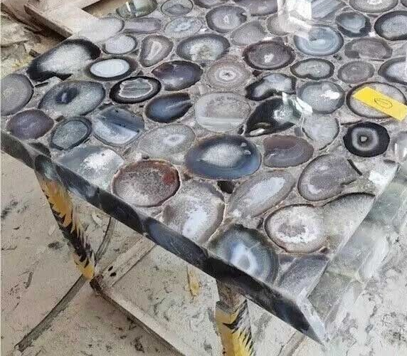 24"x36" Rectangle Agate Dining Table Top Gemstone Kitchen Slab ...