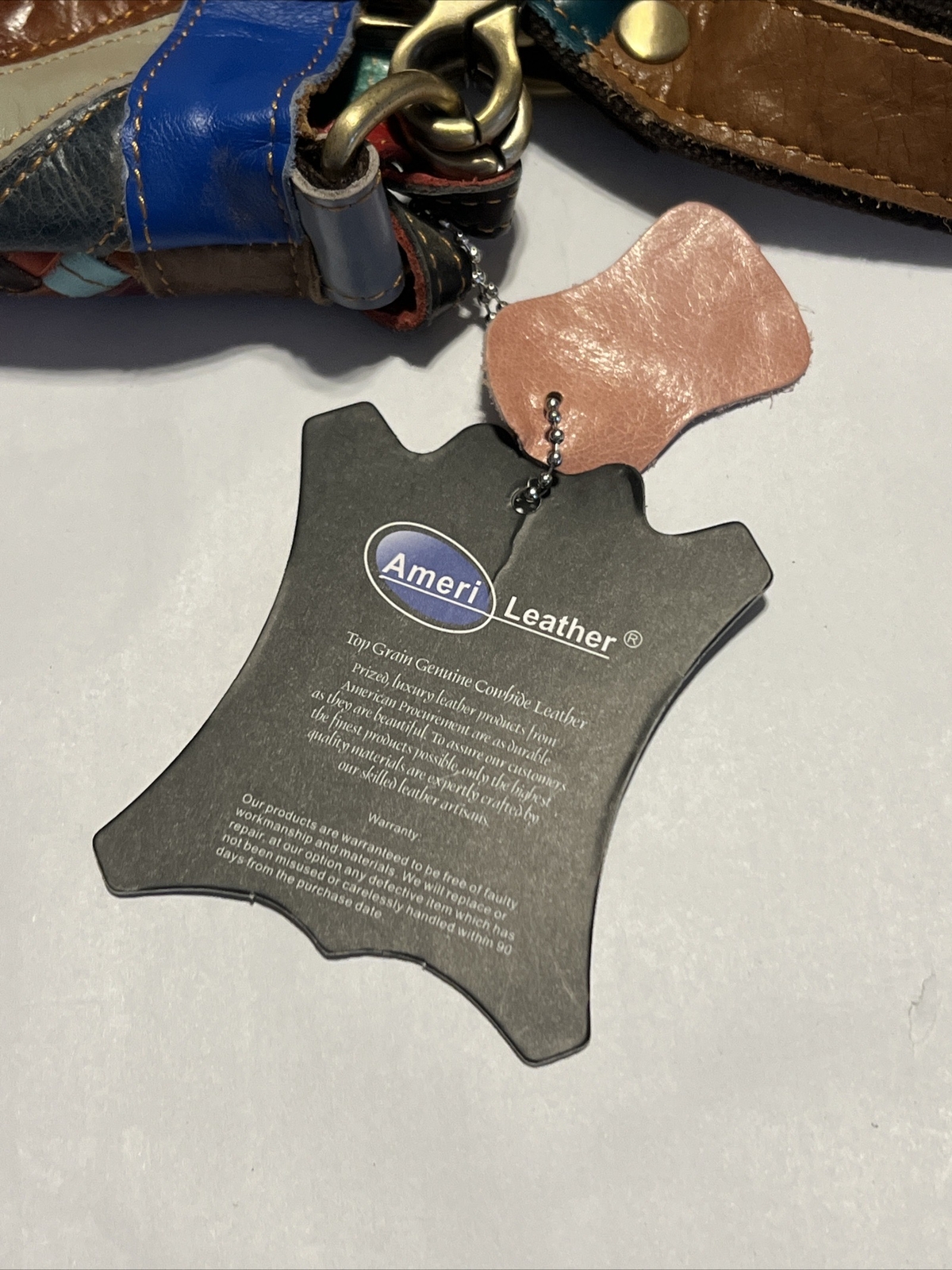 New Ameri Leather Colorful Striped Purse Crossbody Strap | eBay