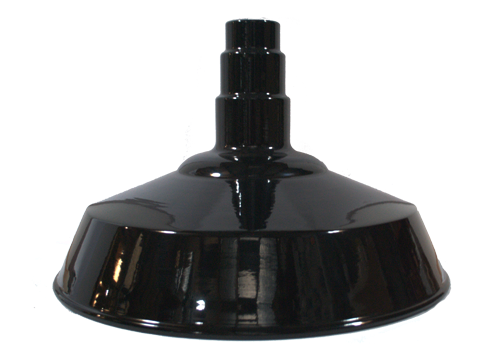 BARN RLM Dome 18" Industrial Lighting Fixture BLACK WITH SOCKET 1/2 ...