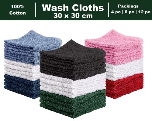 12X Flannels Face Cloths Super Soft 100% Cotton Towels Hand Washcloths ...