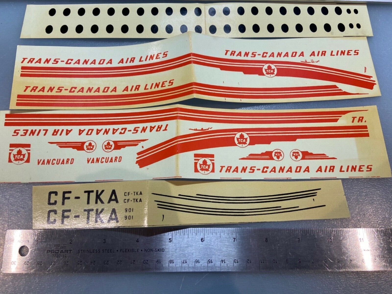 Trans Canada Airlines Vickers Vanguard CF-TKA 1/72 airline decals decal ...