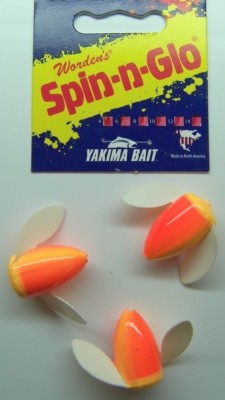 SPIN N GLO LOT 3 SPINNER LURE DRIFT BOBBER TROUT SALMON STEELHEAD WORDEN'S #6 | eBay