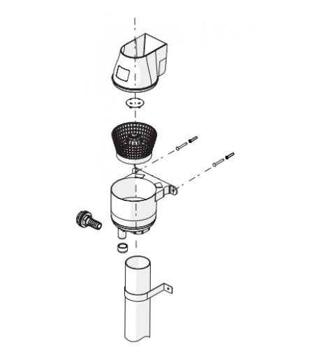 Gutter Mate Rain Diverter & Filter Brown 68 78mm round & 65 75mm square ...
