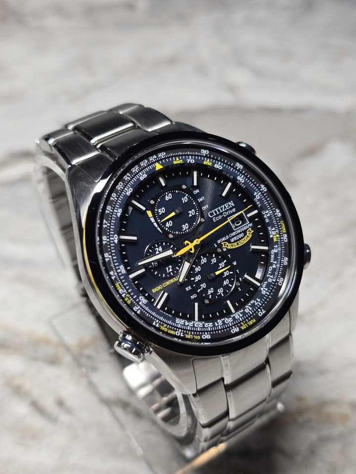Citizen Eco-Drive Blue Angels Men's Chronograph Stainless Steel Watch ...