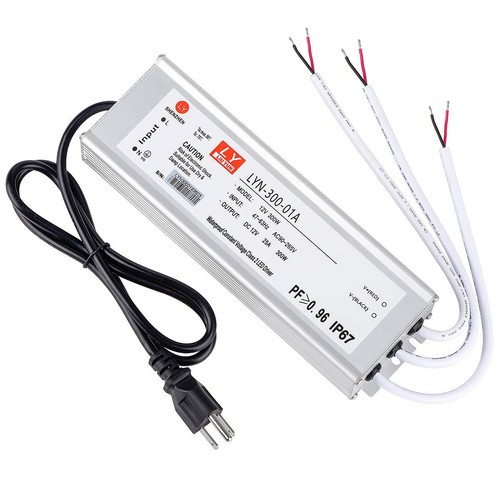 LED Driver 300 Watts (100W X3) 25A Waterproof IP67 Power Transformer ...