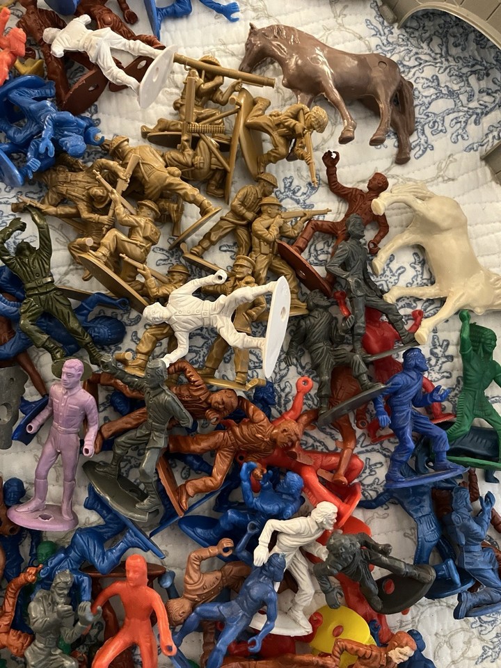 VTG Western MPC Lot 348 Figures Countless Weapons + Set Pcs Marx Tim ...