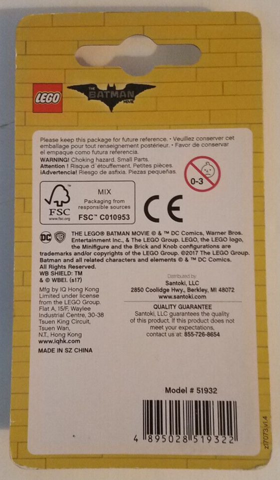 Lego Batman Eraser Movie DC Comics Warner Bros. Batman NEW | eBay