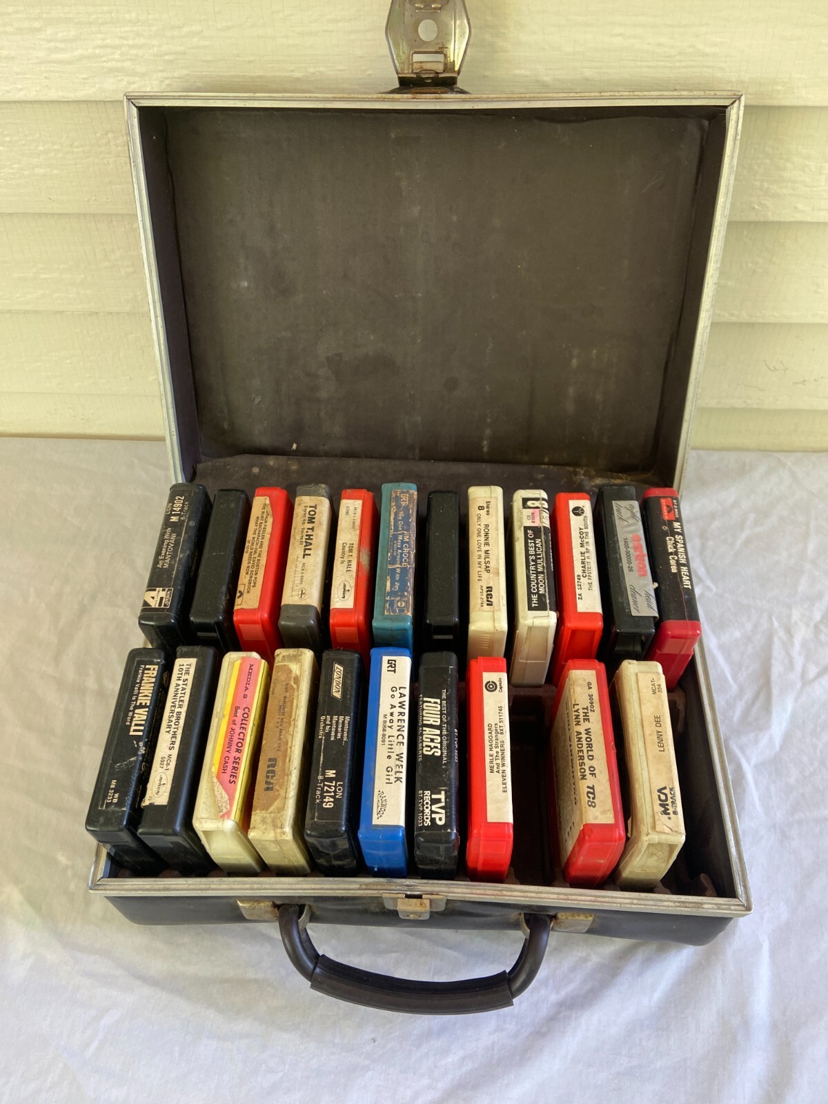 Vintage 8 Track Tape Case Holds 24 8 Track Cassettes, 22 Included! | eBay