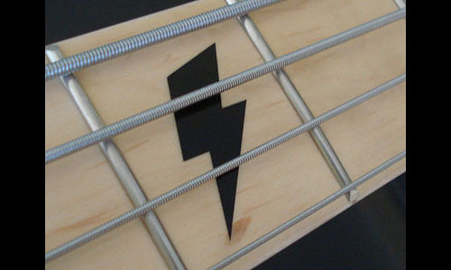 Lightning Bolts BLACK Fretboard Marker Inlay Set Sticker Decals for G ...