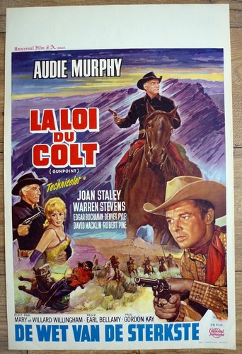 belgian poster western GUNPOINT, AUDIE MURPHY, JOAN STALEY, BUCHANAN ...
