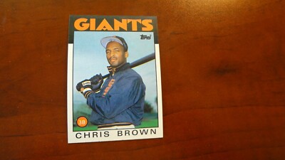 1986 TOPPS #383 CHRIS BROWN BASEBALL CARD | eBay