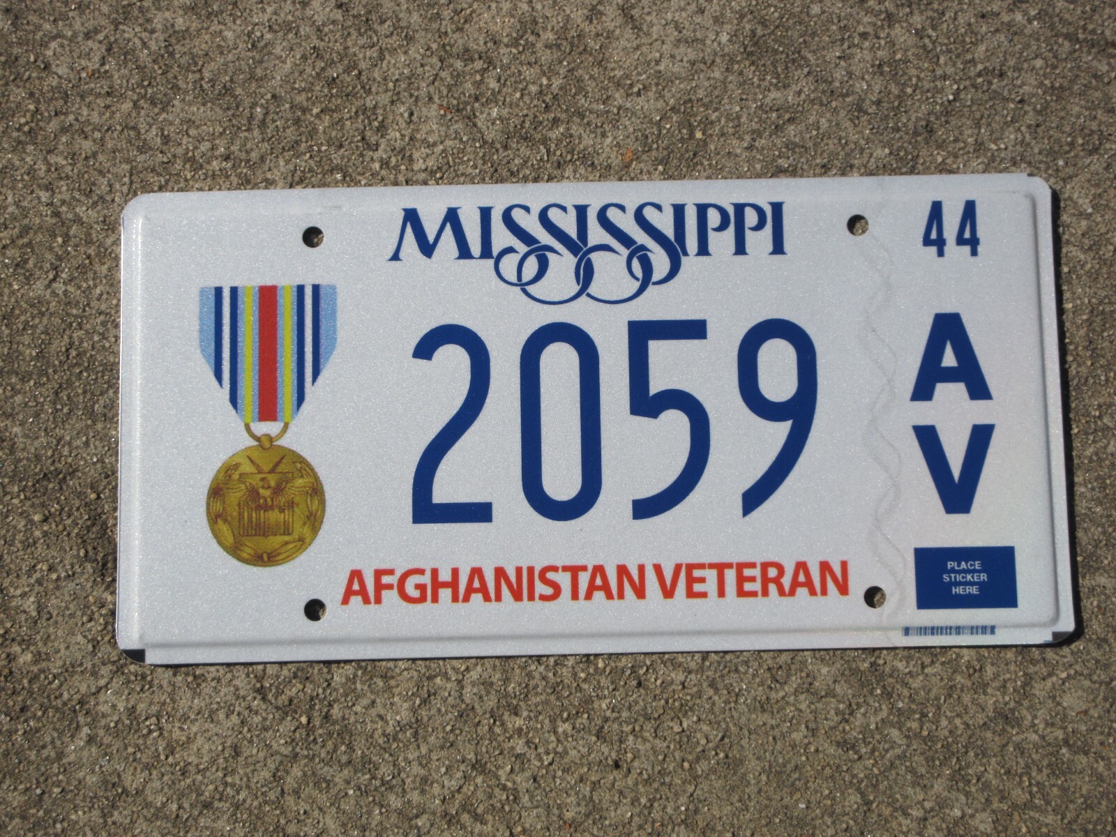 Mississippi Afghanistan Veteran License Plate Marines Army Navy Air ...