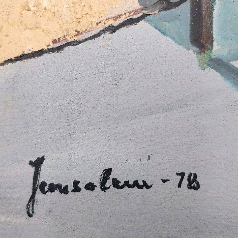 Mid-Century Original Oil Painting Rabi Wailing Wall Jerusalem Signed Framed Art | eBay