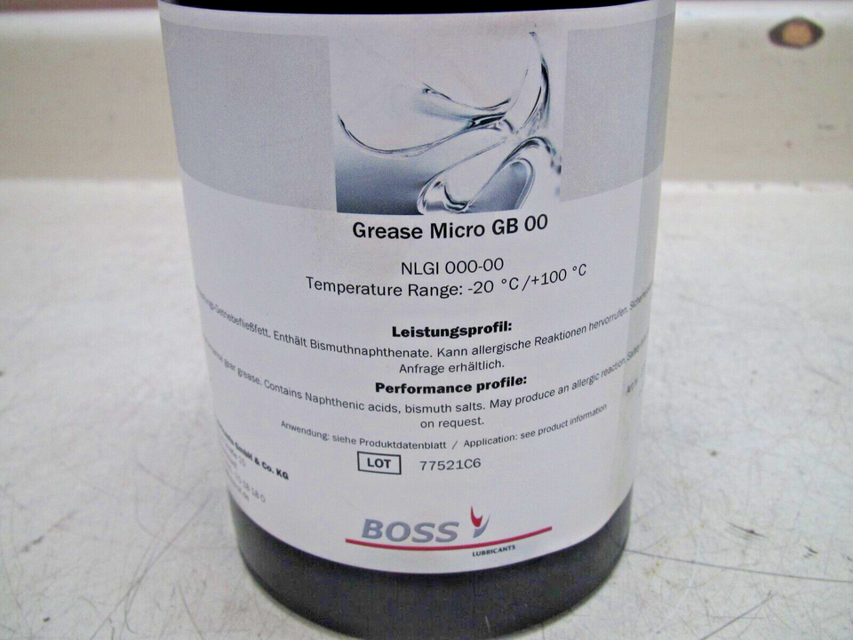 Boss Lubricants Grease Micro GB 00 NLGI 000-00 Lot: 77521C6 FREE ...