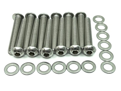 Small Block Ford SBF intake manifold bolts kit button stainless 289 302 ...