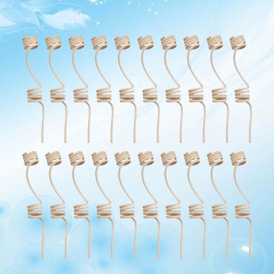 20pcs Rattan Reed Sticks Double Spiral Head Natural Fragrance Reed ...