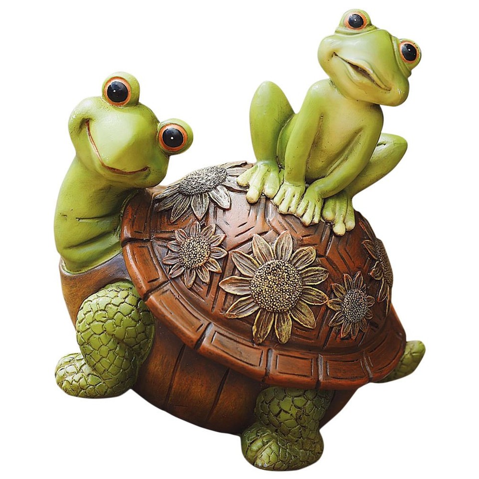 Frog Lawn Ornaments Turtle Outdoor Garden Decor Resin Statue and ...