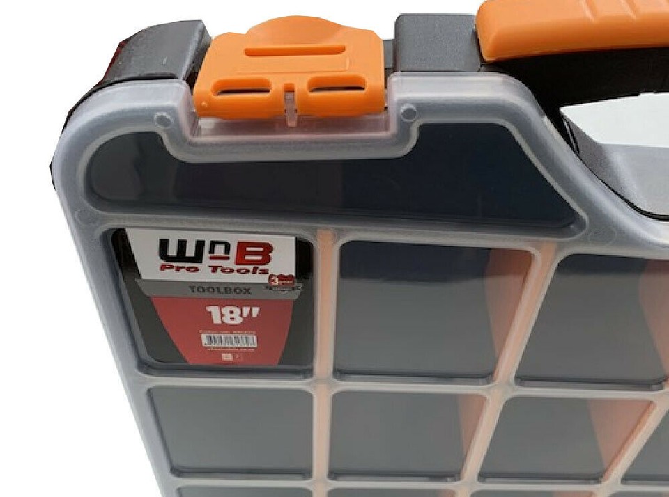 New WNB Pro 18” Tool Box Organiser 20 Adjustable Compartments ...