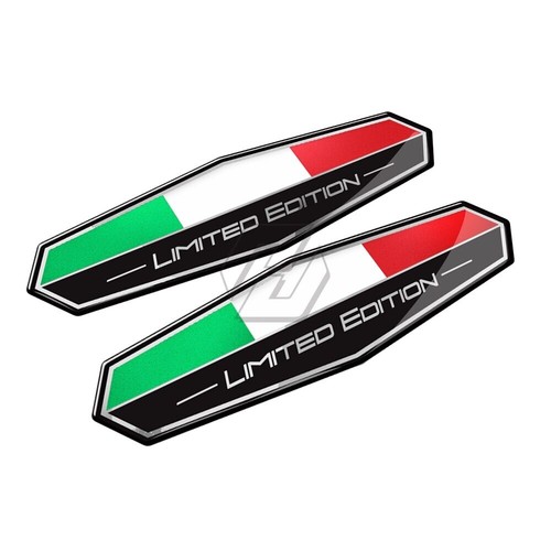 2pcs Black Limited Edition Italy Sticker for Car Bike Emblem Badge ...