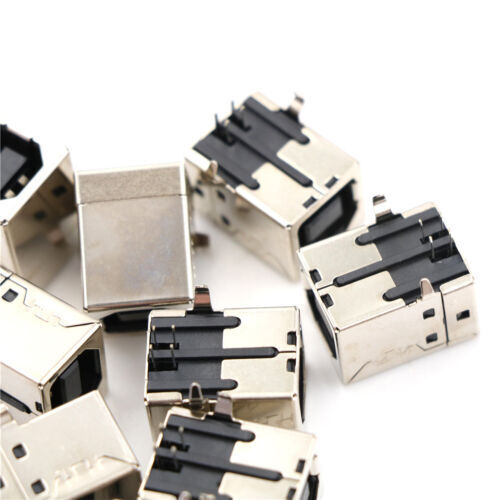 10x USB Female Type-B Port 4-Pin Right Angle PCB DIP Jack Socket_.JF FT ...
