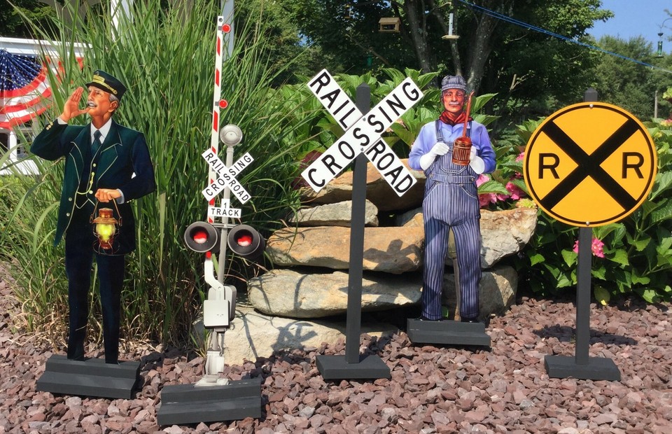 RAILROAD PARTY DECORATIONS | Train Signs w/ removable stand - Choice of ...