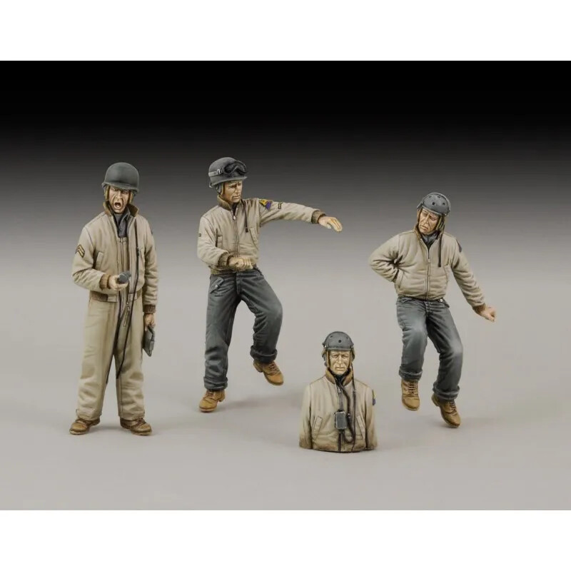1/35 Resin Figure Model Kit M10 US Tank Crew WWII 4 Figure Unassembled ...