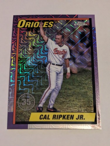 Cal Ripken Jr 2025 Topps Series 1 Chrome 1990 35th Mojo Refractor ...